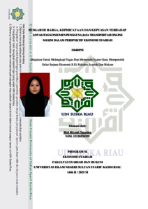 PENGARUH HARGA, KEPERCAYAAN DAN KEPUASAN TERHADAP LOYALITAS KONSUMEN PENGGUNA JASA TRANSPORTASI ...